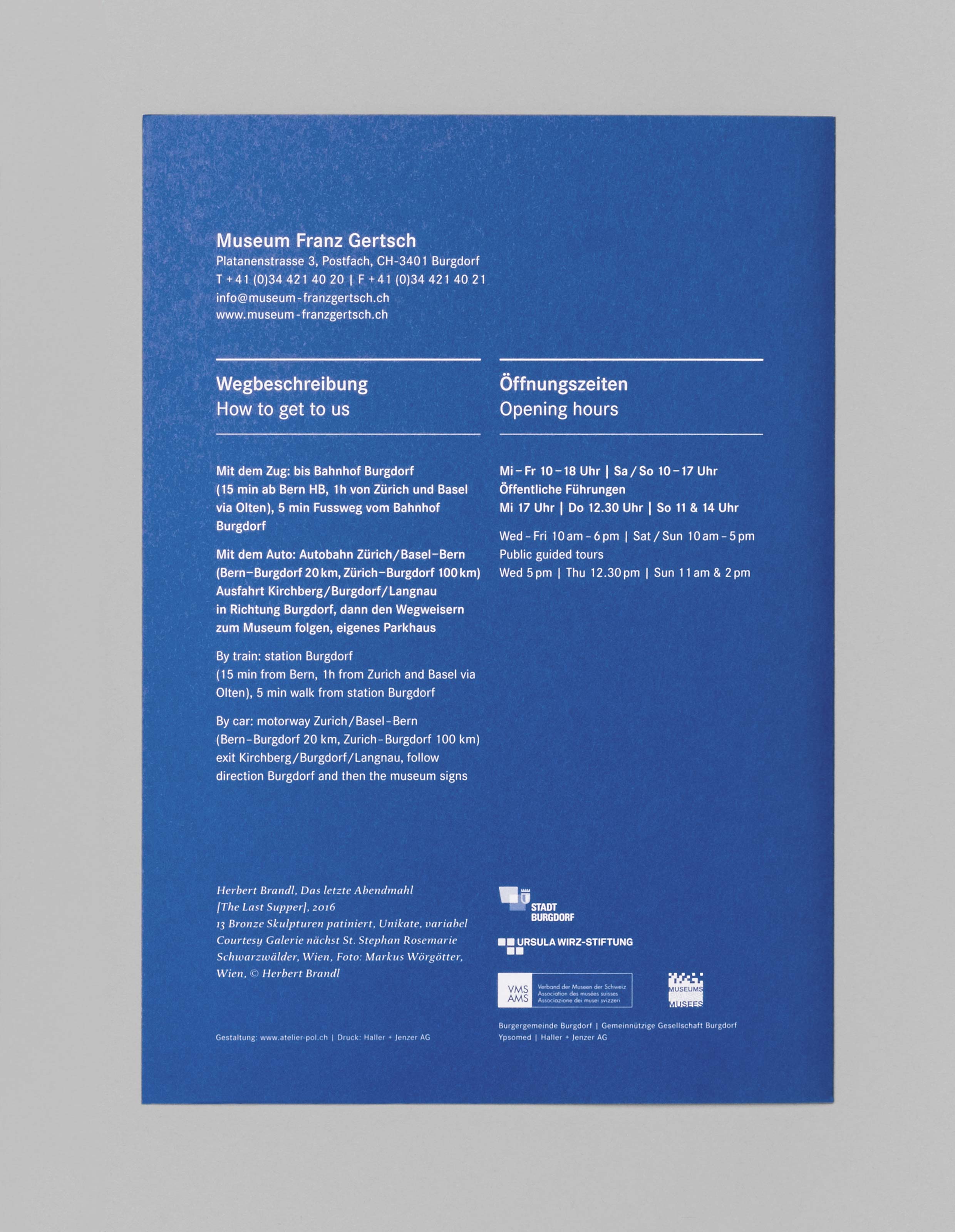 Pol | Museum Franz Gertsch | Museum Franz Gertsch – Visual Identity and Communication