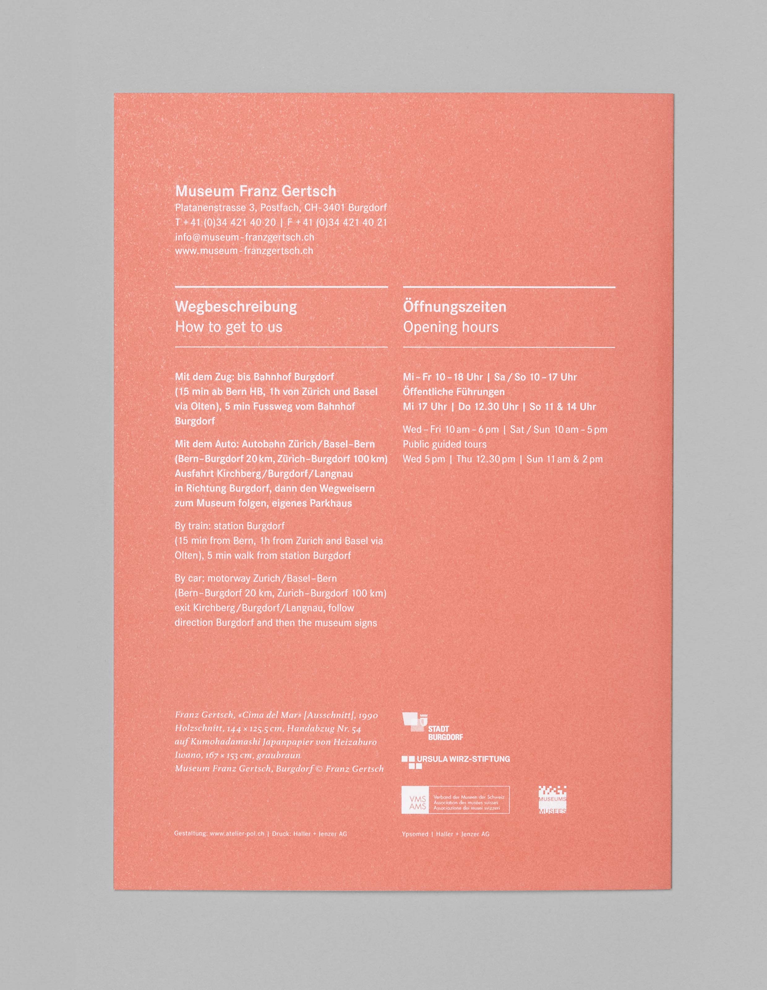 Pol | Museum Franz Gertsch | Museum Franz Gertsch – Visual Identity and Communication